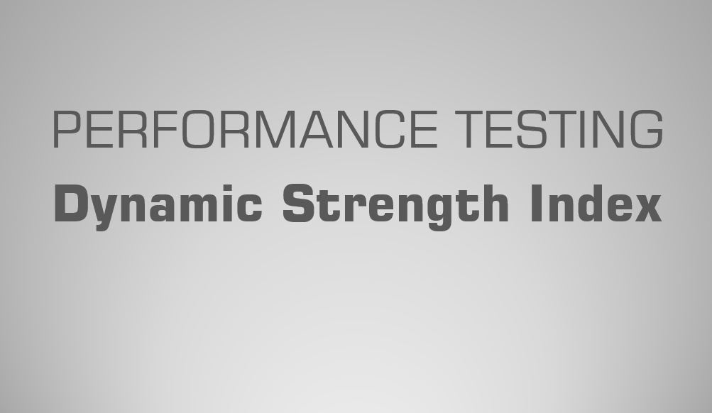 Dynamic Strength Index | Science for Sport